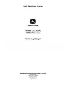 John Deere 320D Skid Steer Loader Parts Catalog | Quality